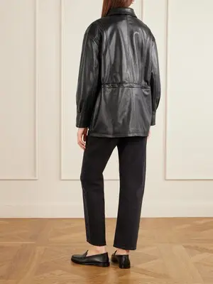 ARMA Maeve Paneled Leather Jacket - Black