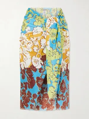 ALEMAIS Splice Printed Organic Cotton-voile Pareo - Multi