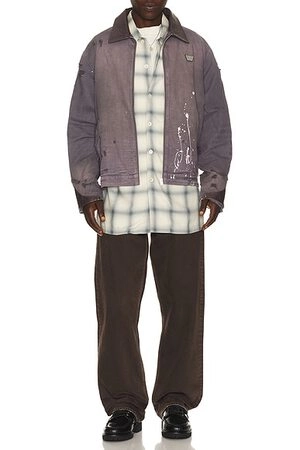 MISBHV 1997 Paint Splatter Canvas Work Jacket - Graphite