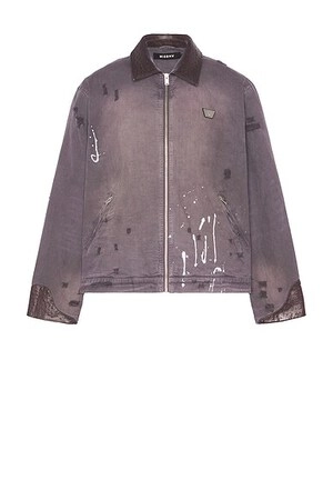MISBHV 1997 Paint Splatter Canvas Work Jacket - Graphite