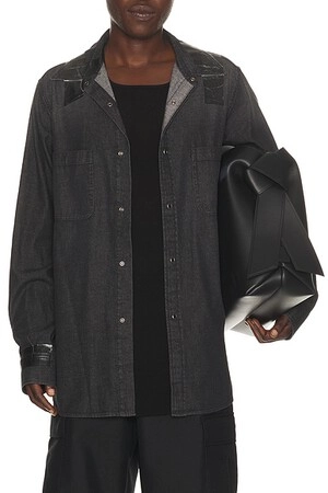 MAISON MARGIELA Long-sleeved Shirt - Medium Black