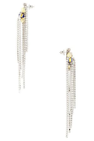 Dries Van Noten Dangle Earrings With Yellow Bead Detail