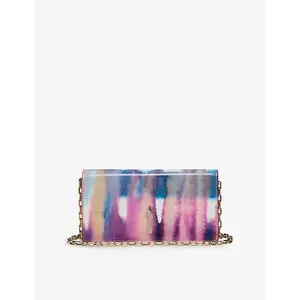 CHRISTIAN LOUBOUTIN Bettina Tie-dye Leather Clutch - Multi/gold
