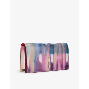 CHRISTIAN LOUBOUTIN Tie-dye Leather Clutch With Chain Strap