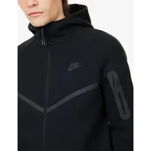 Nike Technical Logo-print Stretch-woven Hoodie - Black