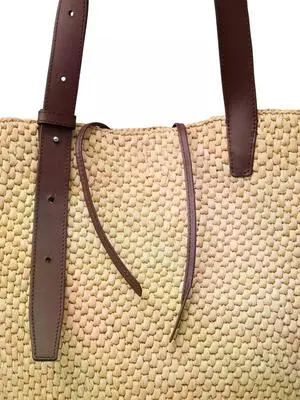 LIÉ STUDIO The Bianca Raffia Tote Bag - Neutrals