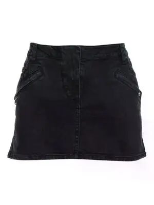 Pierre Balmain Zip Pockets Mini Skirt - Black