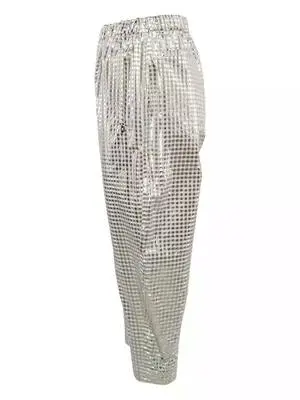 OTTOD'AME Gingham Lurex Trousers