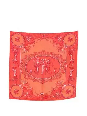 Versace 2000s Baroque-print Handkerchief - Red