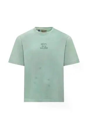 GALLERY DEPT. Turquoise Cotton Logo Print T-shirt - Blue