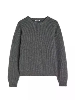 JIL SANDER Rib-knit Wool Sweater - Grey