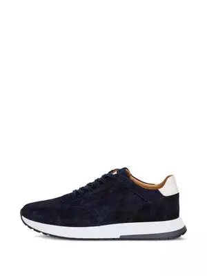 HACKETT  Perforated Logo Sneakers - Blue