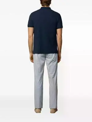 HACKETT  Stripe-trim Logo-embroidered Polo Shirt