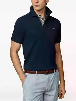 HACKETT  Stripe-trim Logo-embroidered Polo Shirt