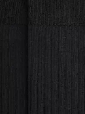 HACKETT LONDON Ribbed Knit Crew Socks With Contrast Trim
