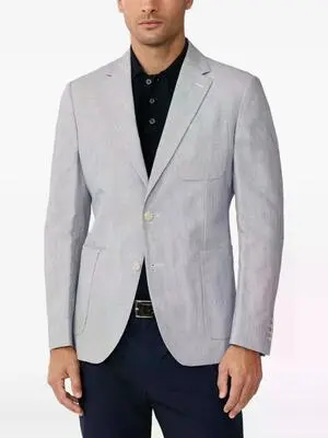 HACKETT LONDON Ascot Ticking-stripe Single-breasted Blazer