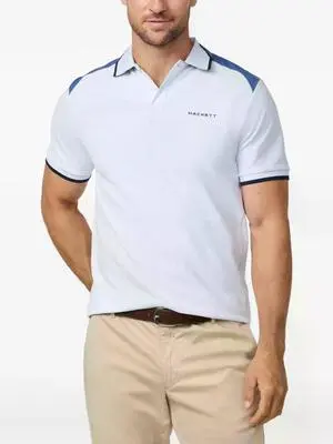 HACKETT  Colour-block Embroidered-logo Polo Shirt