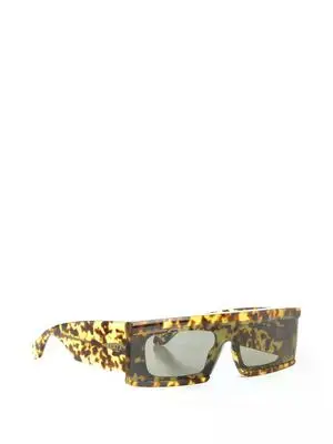 Alaïa Tortoiseshell-effect Rectangle-frame Sunglasses