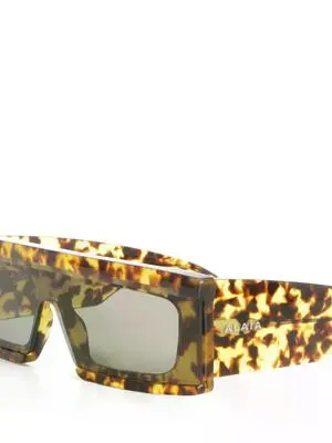 Alaïa Tortoiseshell-effect Rectangle-frame Sunglasses