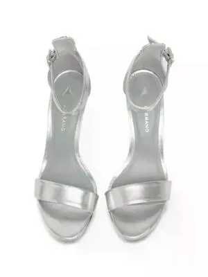 ANDREA CARRANO Metallic Effect Buckle-fastening Stiletto Sandals