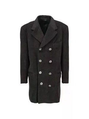 Versace Double-breasted Coat - Grey