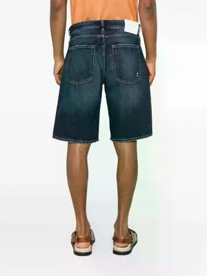 ICON DENIM LOS ANGELES Star-embroidered Denim Shorts