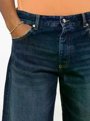 ICON DENIM LOS ANGELES Star-embroidered Denim Shorts