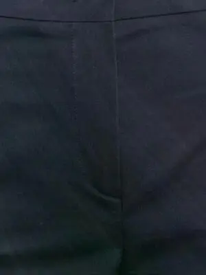 Sportmax Navy Cotton Trousers With White Stitching