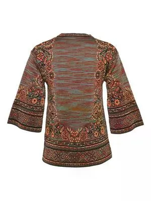 Missoni Intarsia Knit Three-quarter Sleeve Top