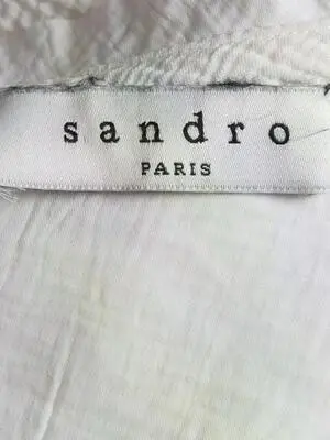 Sandro Crew Neck Long Sleeve Top
