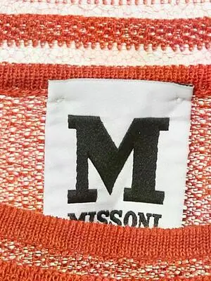 Missoni Patterned Intarsia Knit Crew Neck Long Sleeve Sweater