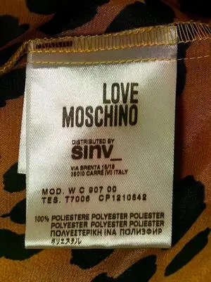 Moschino Leopard-print Mini Dress With Bell Sleeves