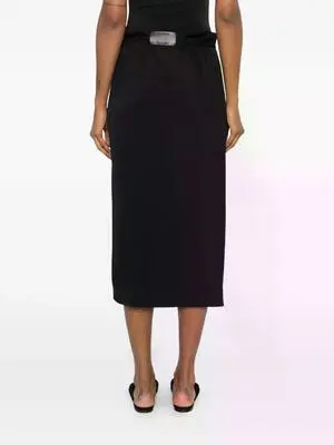 Calvin Klein Hallie Wrap-style Midi Skirt - Black