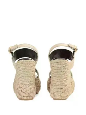 SERGIO ROSSI Bitt Buckle Plaited Sandals