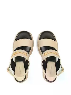 SERGIO ROSSI Bitt Buckle Plaited Sandals