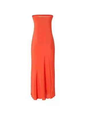 Pinko Strapless Satin Finish Maxi Dress