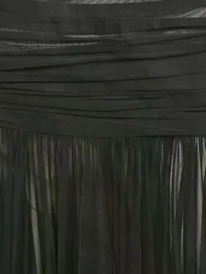 Dolce & Gabbana Mesh Halterneck Ruched Maxi Dress