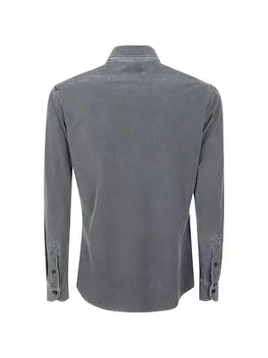 TINTORIA MATTEI 954 Piqué-weave Long-sleeve Shirt