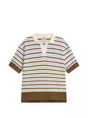 Woolrich Striped Crochet-effect T-shirt - White