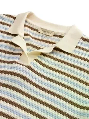 Woolrich Striped Crochet-effect T-shirt