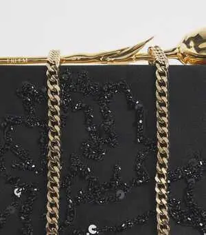 Erdem Embellished Bloom Clutch Bag With Top Handle