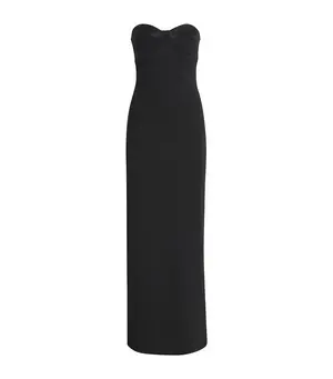 Solace London Keaton Strapless Sweetheart Neckline Maxi Dress - Black