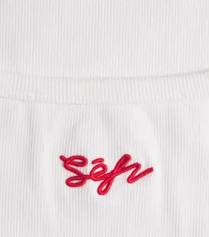 Séfr Cyril Stretch-cotton Ribbed Tank Top - White
