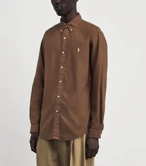 Polo Ralph Lauren Cotton Garment-dyed Oxford Shirt - Brown