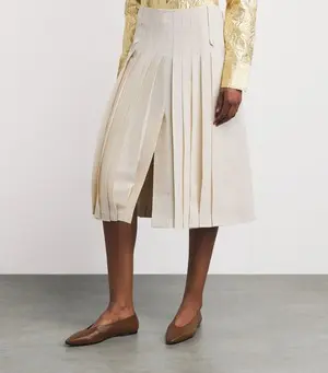 Tory Burch Pleated Midi Skirt