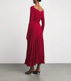 Tory Burch Jersey Pleated Midi Dress