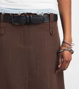 Tory Burch Stretch-wool Midi Skirt