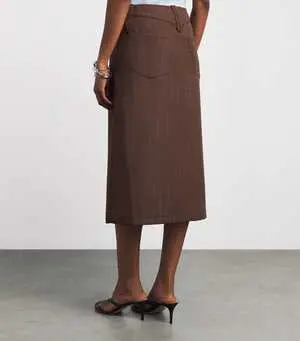 Tory Burch Stretch-wool Midi Skirt