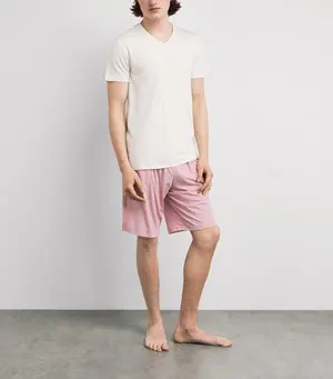 Derek Rose Basel Lounge Shorts - Pink