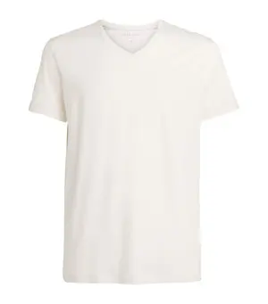 Derek Rose Basel V-neck Lounge T-shirt - Neutral